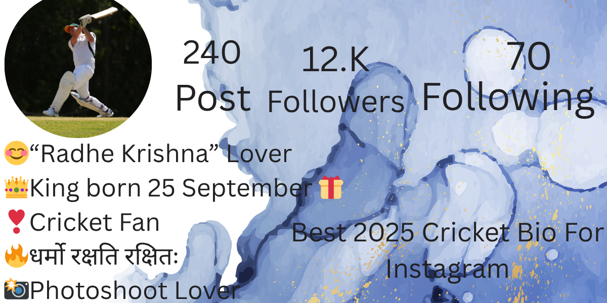 580+Best Instagram Bio For Cricket Lovers
