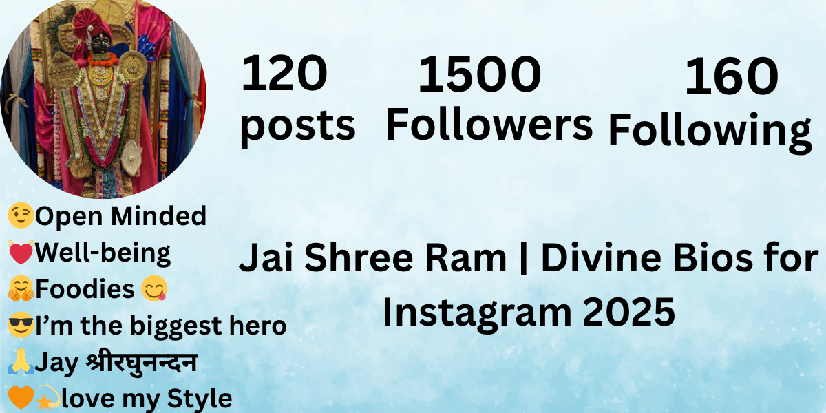 150+Shree Ram Hindi Bio For Instagram